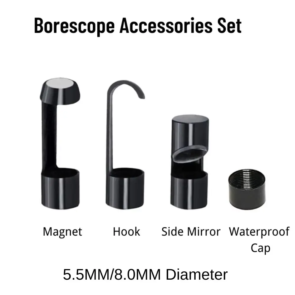 Borescope-Set-Accessories-Hook-Magnet-Side-View-Mirror-Protective-Cap ...