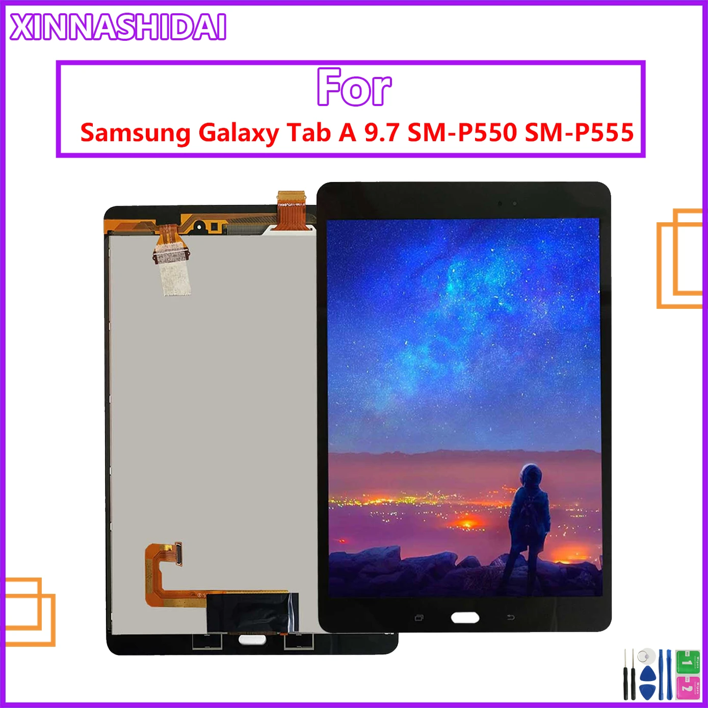 삼성 갤럭시 탭 9.7 SM P550 SM P555 P550 P555 터치 스크린 디지타이저 LCD 디스플레이 어셈블리 교체 ...