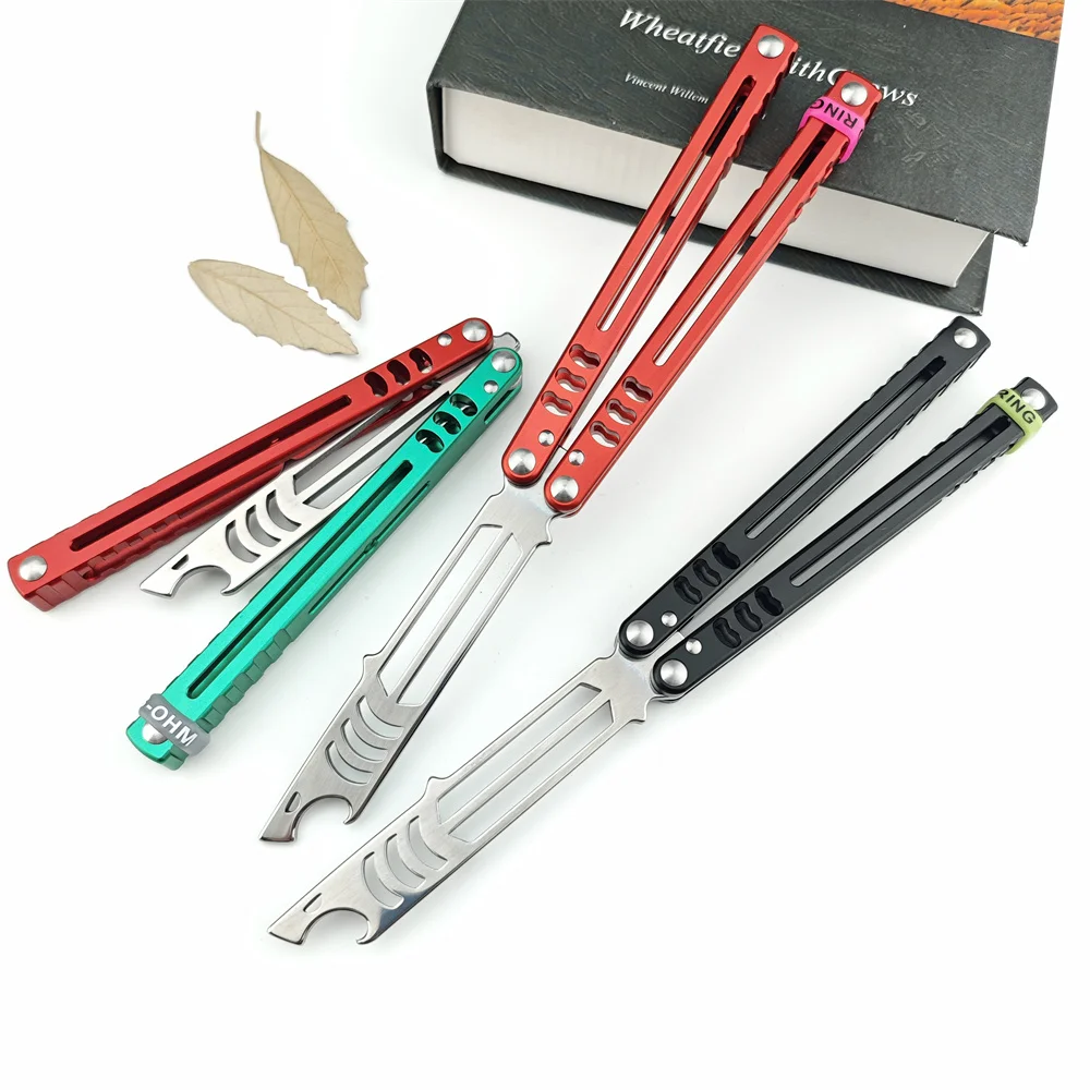 Practice-Balisong-Training-Folding-Flail-Knife-440C-Blade-Aluminum ...