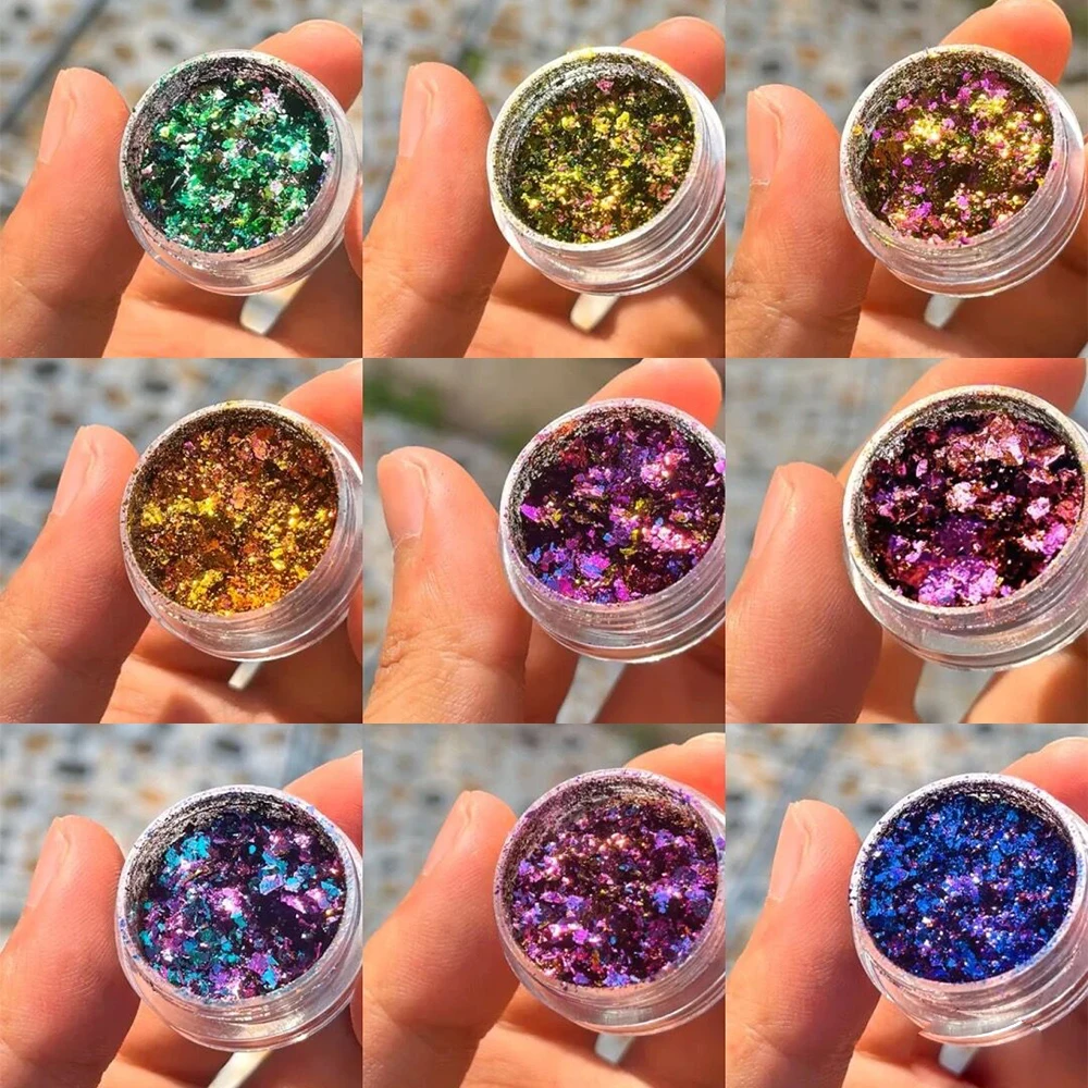 1Box-Chameleon-Opal-Powder-Irregular-Foil-Loose-Glitter-Pigments ...