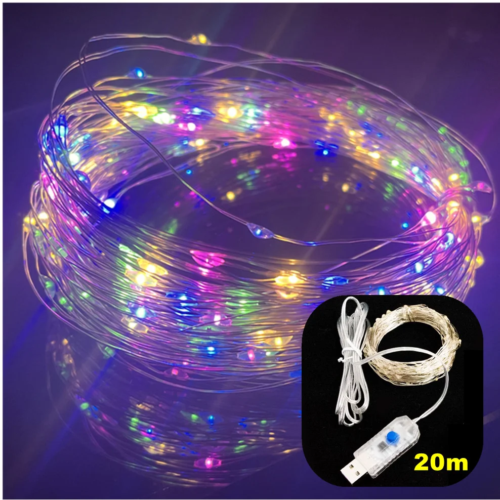 20M-200LED-String-Lights-USB-Alloy-Wire-Garland-Valentine-Fairy-Lights ...