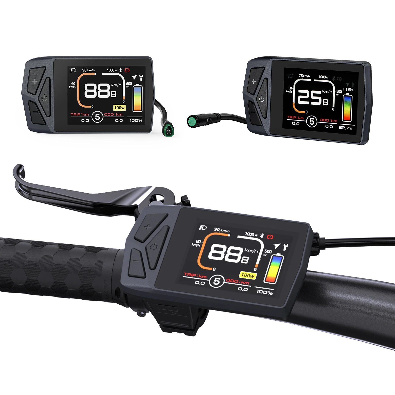 Electric Bike Display EKD01 Bluetooth Navigation Multilingual eBike ...