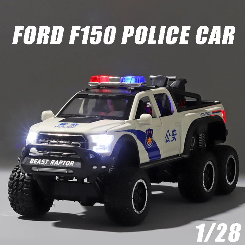 1:32 Scale Ford Raptor F150 Alloy Model Car Off-road Pick Up Metal ...