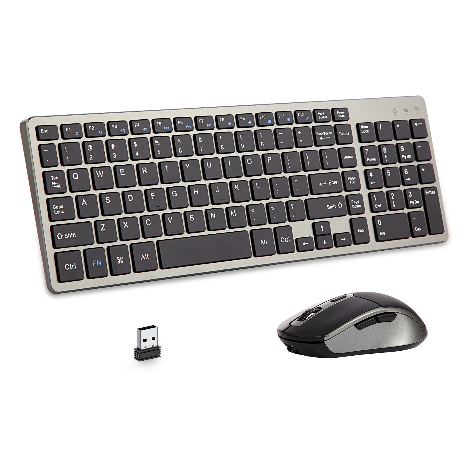 Hebrew Wireless Keyboard and Mouse Rechargeable, English Compact ...
