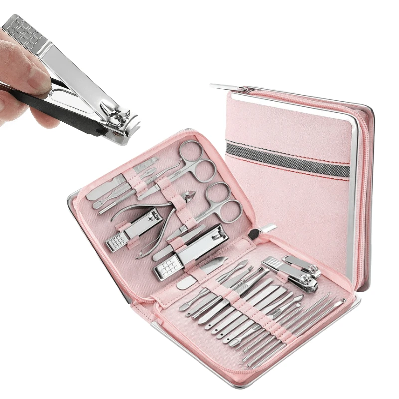 11-21-26Pcs-Manicure-Set-Stainless-Steel-Nail-Clippers-Cuticle-Nipper ...