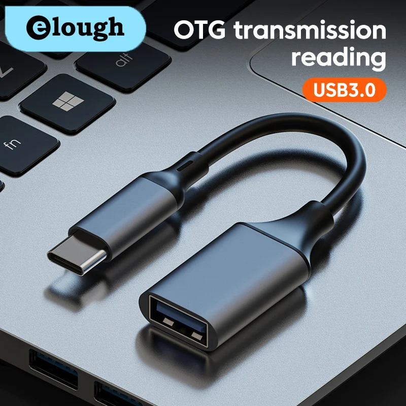 Elough type c to USB3.0 OTG adapter cable data transmission reading ...
