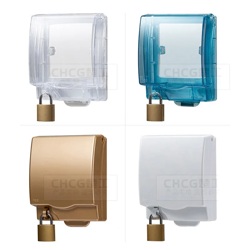 Lockable Wall-mounted Socket Waterproof Dustproof Box Outdoor 86 Type ...