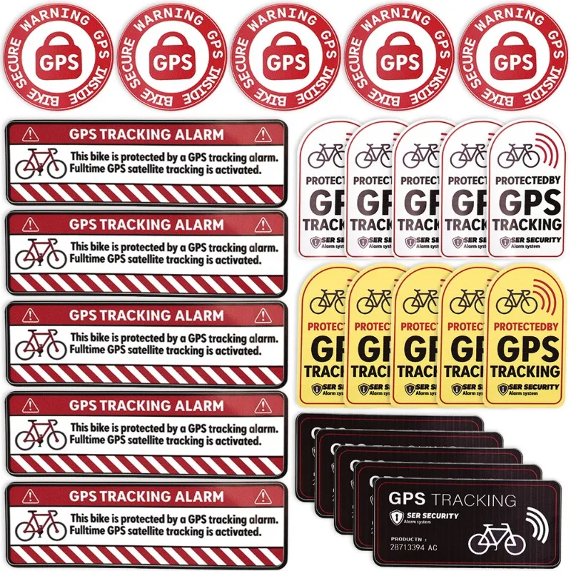 E Bike Stickers Warning Anti-theft System Stickers GPS Tracker Alarm Smart Lock Moto Bicycle ...