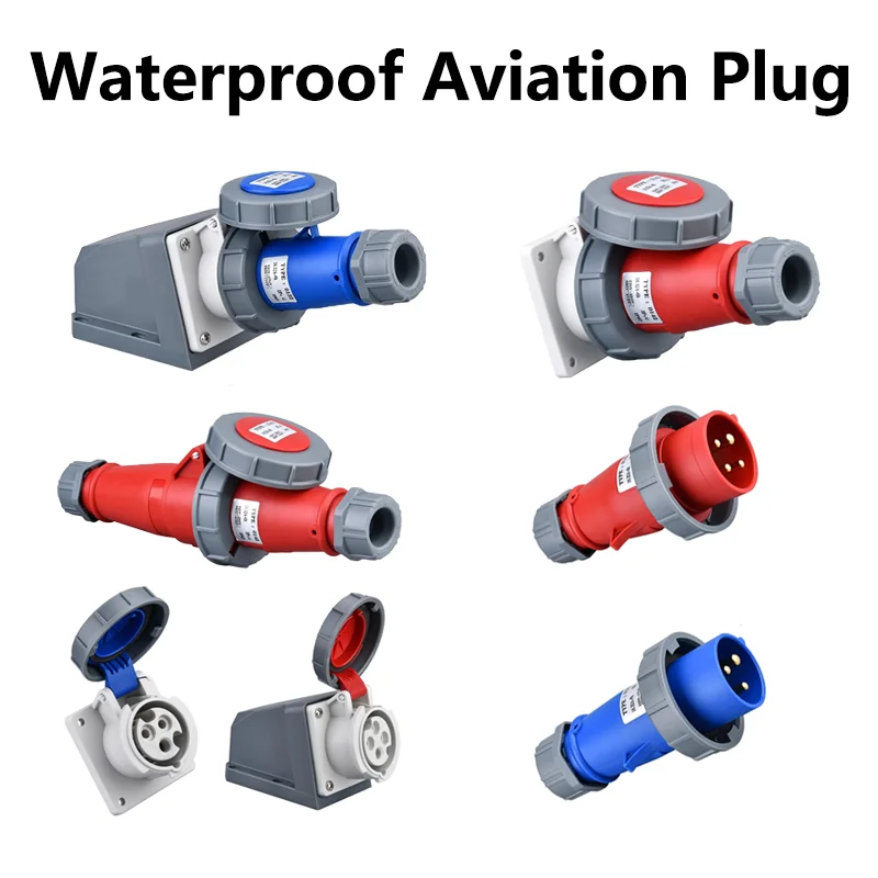 16A-32A-3PIN-4PIN-5PIN-IP67-Industrial-Plug-and-Socket-Waterproof ...