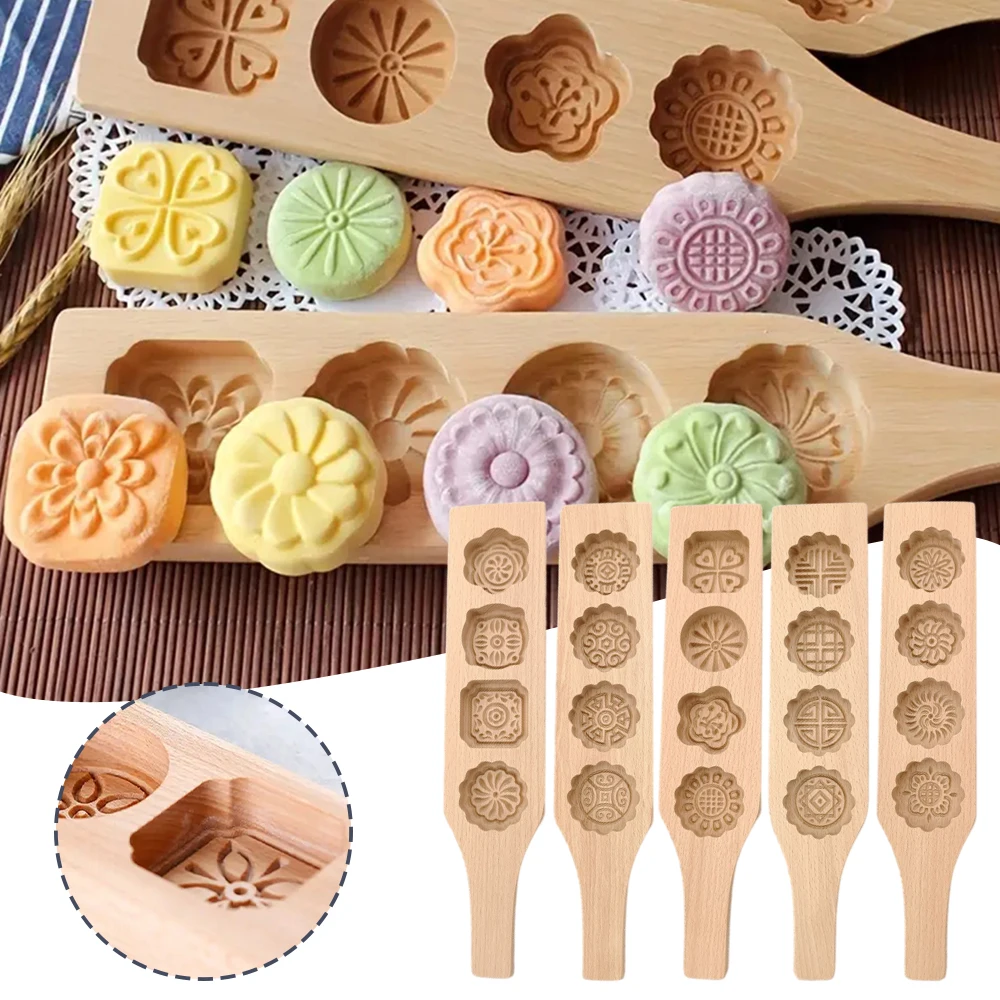 Wooden-Baking-Mold-Mung-Bean-Cake-Dessert-Model-Printing-Ice-Skin ...