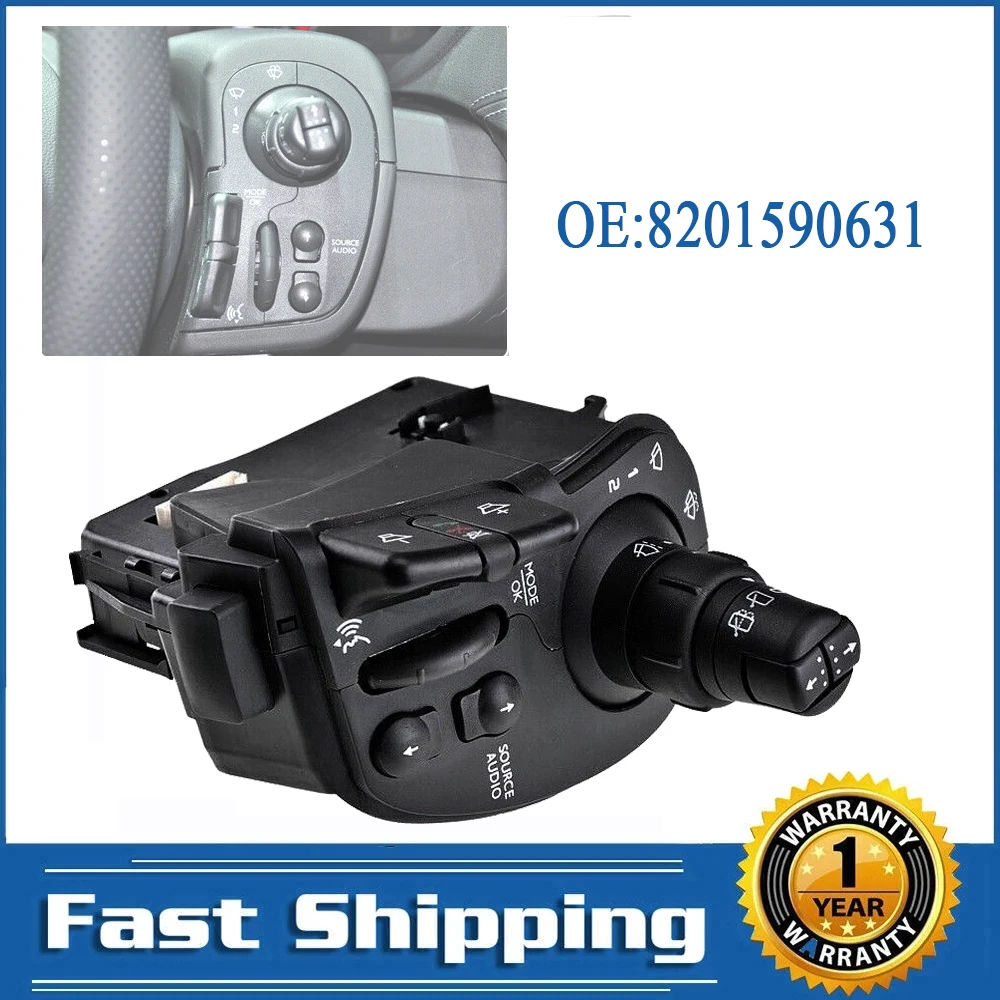 Wiper-Radio-Control-Steering-Column-Switch-Stalk-for-2005-2012-Renault ...