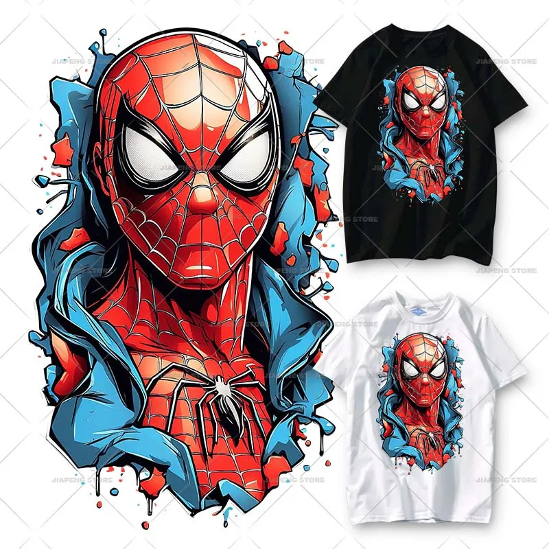 Spiderman Patch Spider Punk Heat Transfers for Clothes Cool Hero Print ...