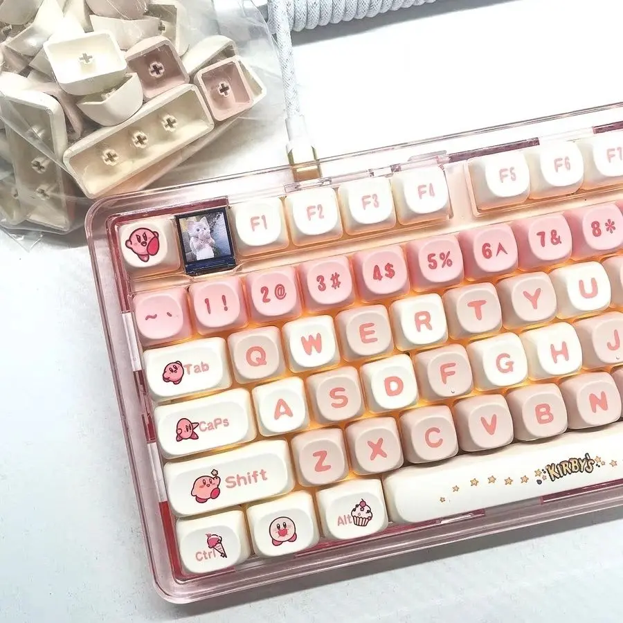 Cute-Cartoon-Theme-Keycap-Set-140-Keys-MOA-PBT-Five-sided-Sublimation ...