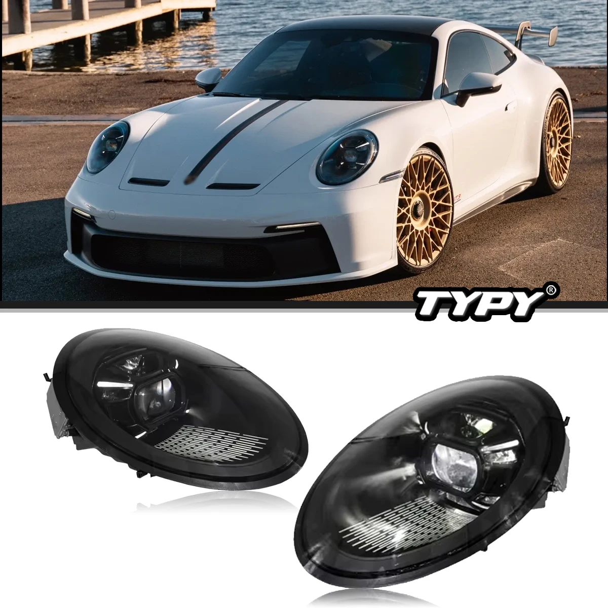 Car-Lights-Full-LED-Front-Lamps-For-2012-2018-Porsche-911-PDLS-Matrix ...