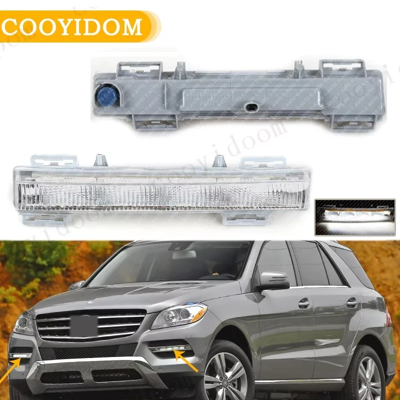 Car Front LED Daytime Running Light DRL Fog Lamp For Mercedes-Benz W166 ...