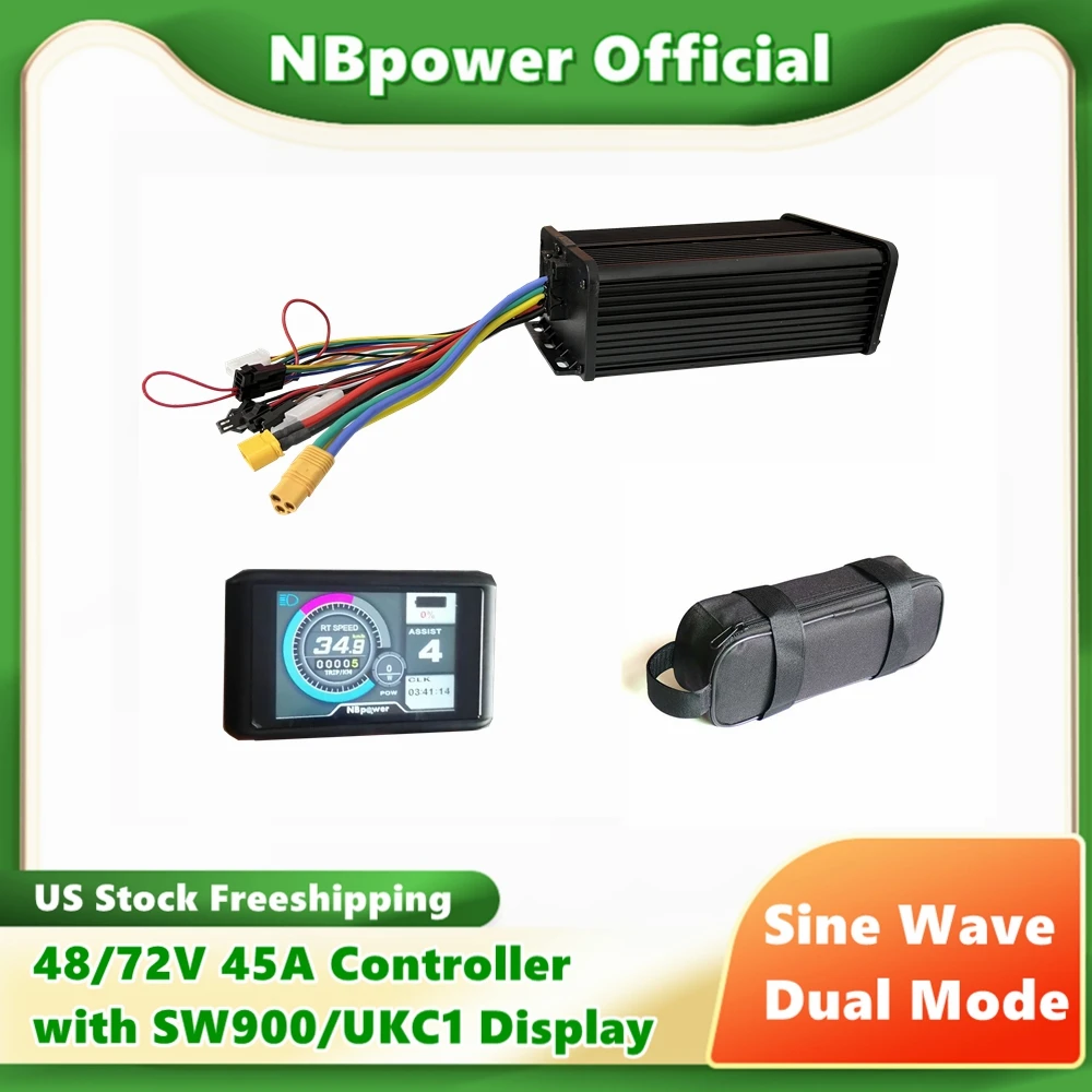 US-Stock-Dual-Mode-NBpower-48V-72V-45A-Sine-Wave-Ebike-Controller-for ...
