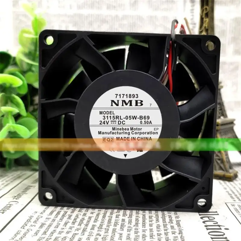 New-Cooling-Fan-For-NMB-3115RL-05W-B69-24V-0-50A-8CM-8038-Schneider ...