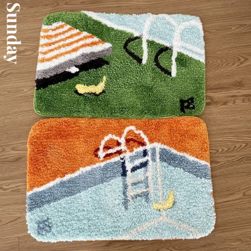 Korean-Style-Creative-Door-Mat-Soft-Tufted-Bathroom-Rug-Swimming-Pool ...
