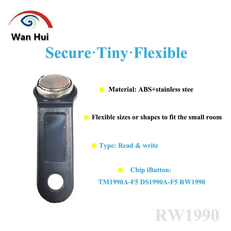 5Db Rw1990 Rfid Key Rw1990-F5 Ibutton Tm Touch Memory Card Tag Átírható ...