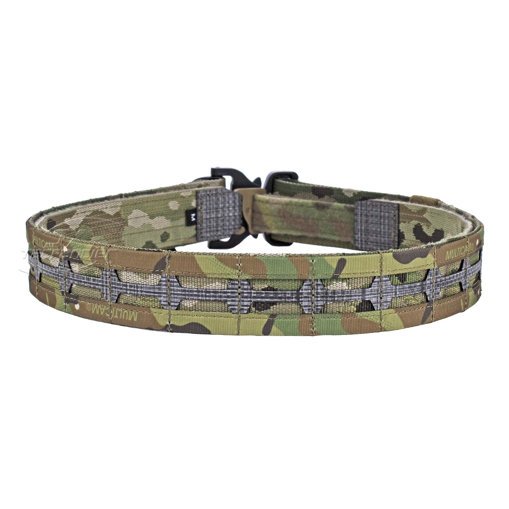 Tactical MOLLE Combat Belt Two Layer Military Outer Inner Belt QD Metal ...