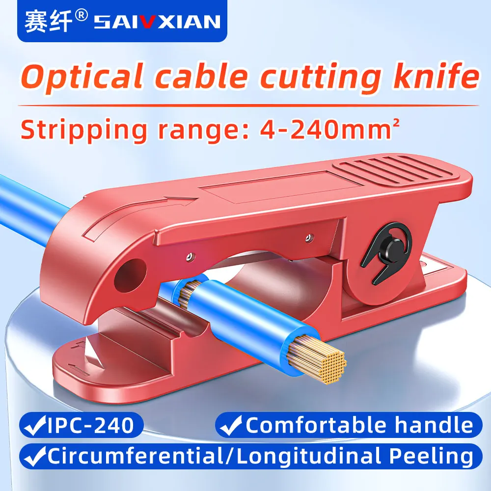 SAIVXIAN Fiber Optic Cable Cutter IPC-240 Rotary Cutting Multi-function ...