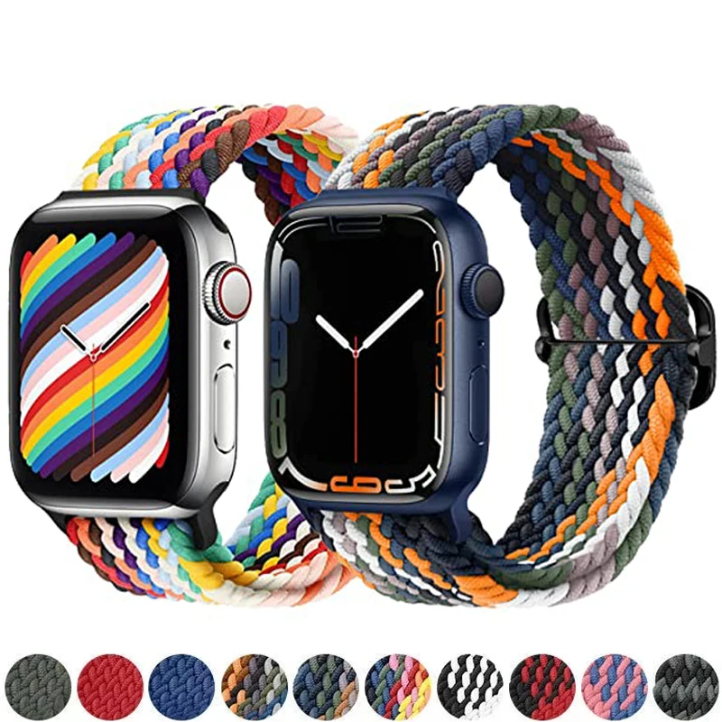 Braided solo loop For Apple watch band 49mm 45mm 44mm 40mm 41mm ...