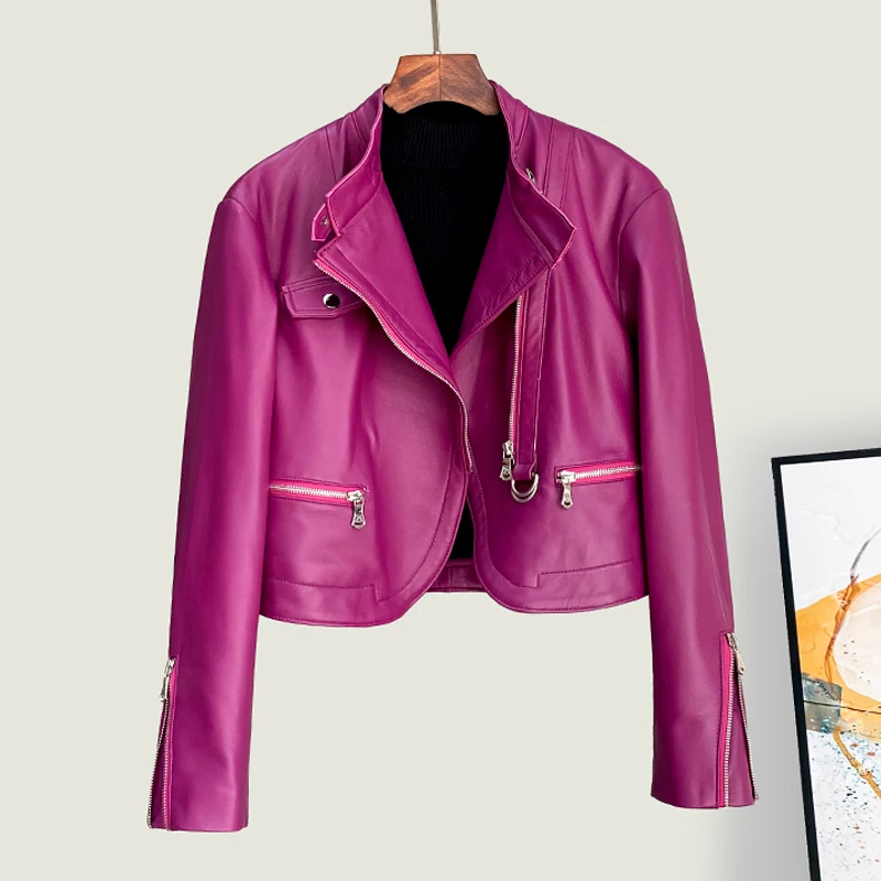 M-3XL-2024-Fall-Winter-Real-Leather-Short-Jacket-Coats-Fashion-Diagonal ...