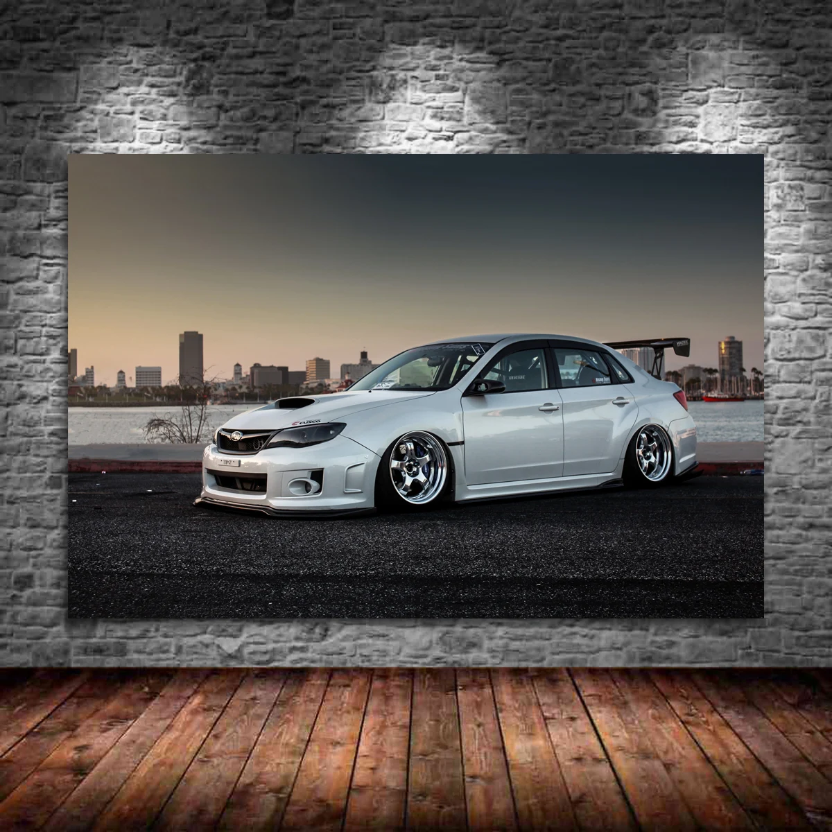 Supercar Subaru Wrx Sti Race Tuning Car Jdm Picture Wall Art Posters ...