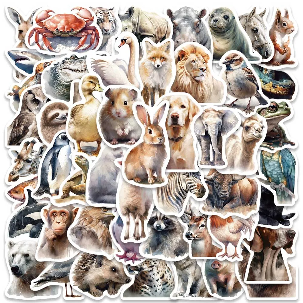 50pcs-Cool-Aesthetic-Wild-Animals-Stickers-Pack-Vinyl-Laptop-Phone ...
