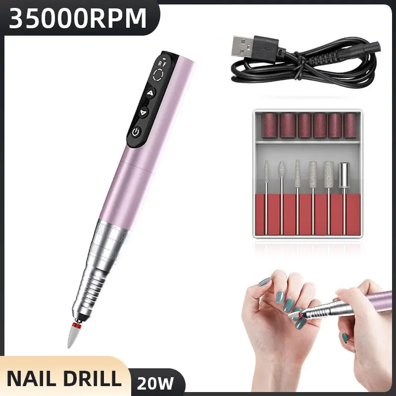 35000RPM-Electric-Nail-Sander-Cordless-Manicure-Machine-For-Nail-Repair ...