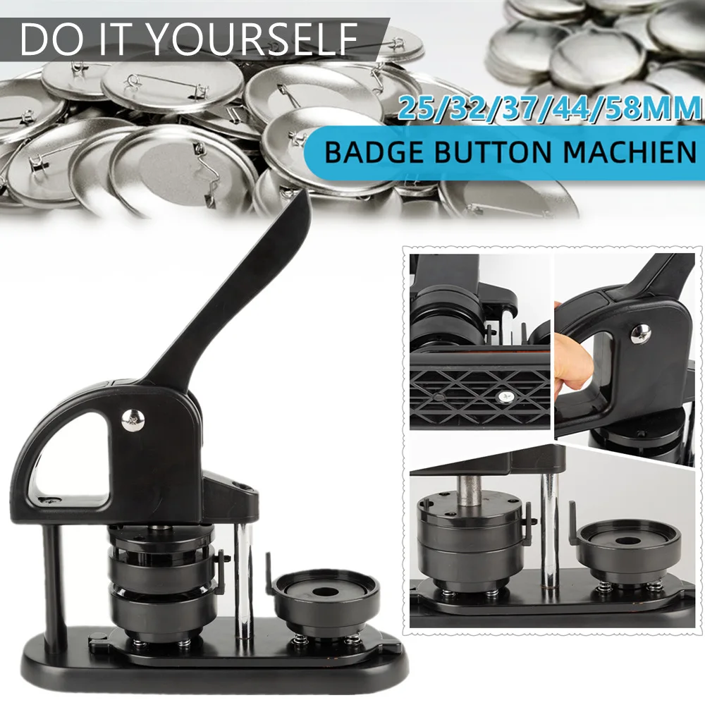Black-Button-Maker-Machine-Installation-Free-DIY-Pin-Badges-Button ...
