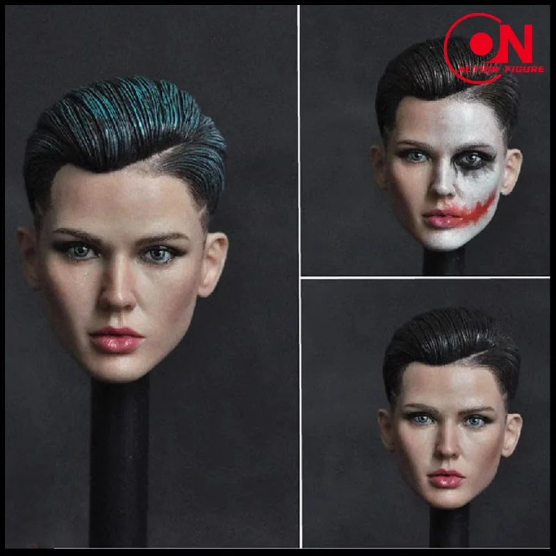MC001 1/6 Ruby Rose Head Sculpt PVC Female Head Carving Model Fit 12 ...