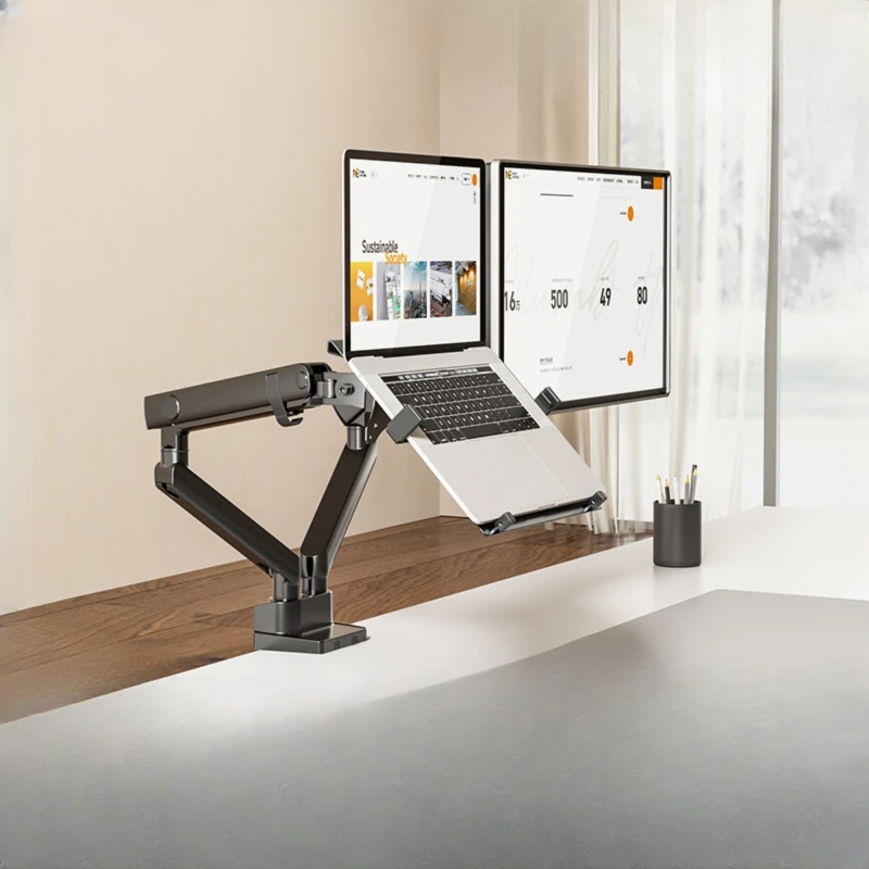 Dual-screen-monitor-bracket-Laptop-bracket-Rotating-lifting-screen ...