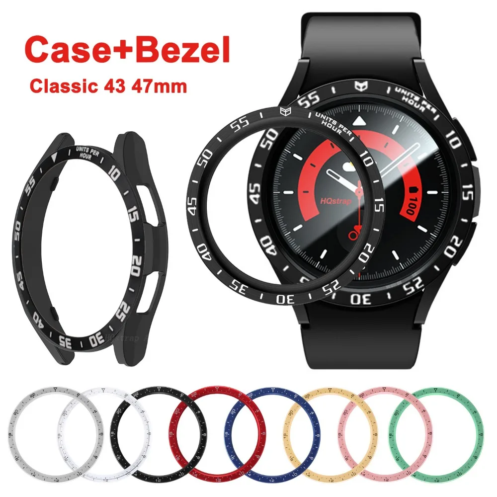 New-Metal-Ring-Case-for-Samsung-Galaxy-Watch-6-Classic-47mm-43mm-for ...