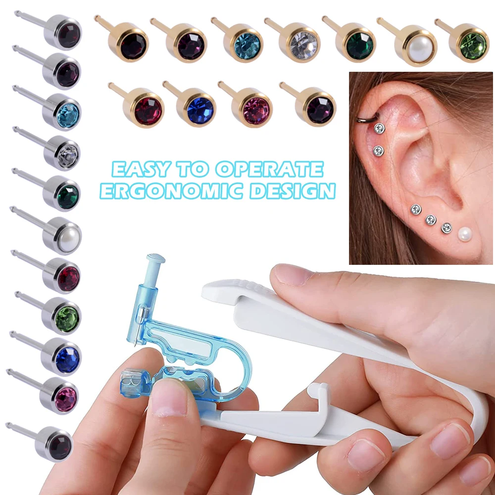 1PC-Ear-Piercing-Gun-Disposable-Safety-Ear-Piercing-Gun-Unit-Tool-with ...
