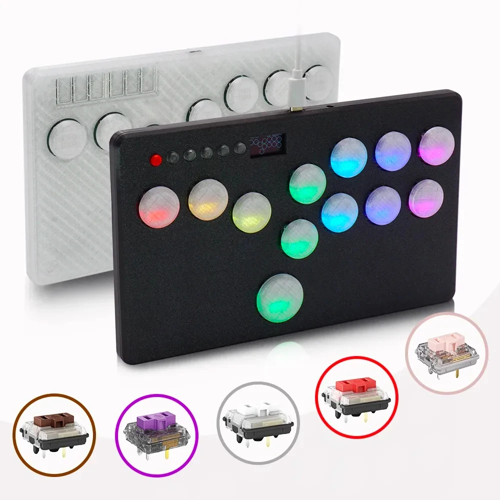 Flatbox-Stickless-Arcade-Stick-Controller-f-r-PC-Pico-Mini-Style-Hot-SWAP-Kailh-Hitbox ...