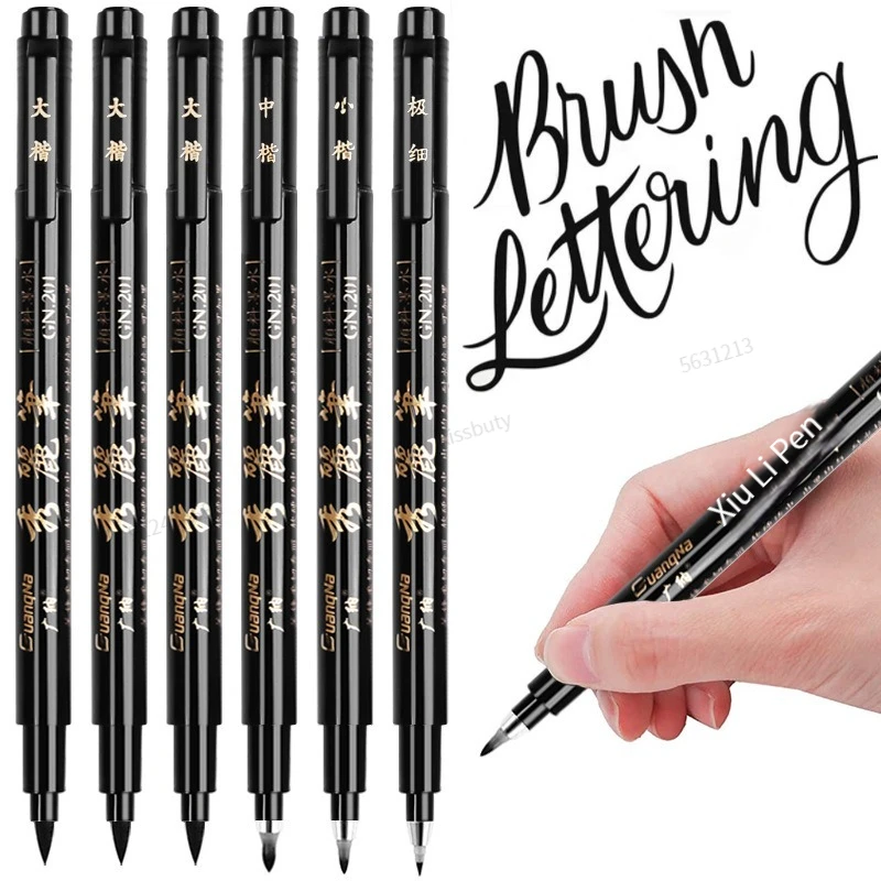 4Pcs-Set-Calligraphy-Pen-Hand-Lettering-Art-Pens-Brush-Ink-Lettering ...