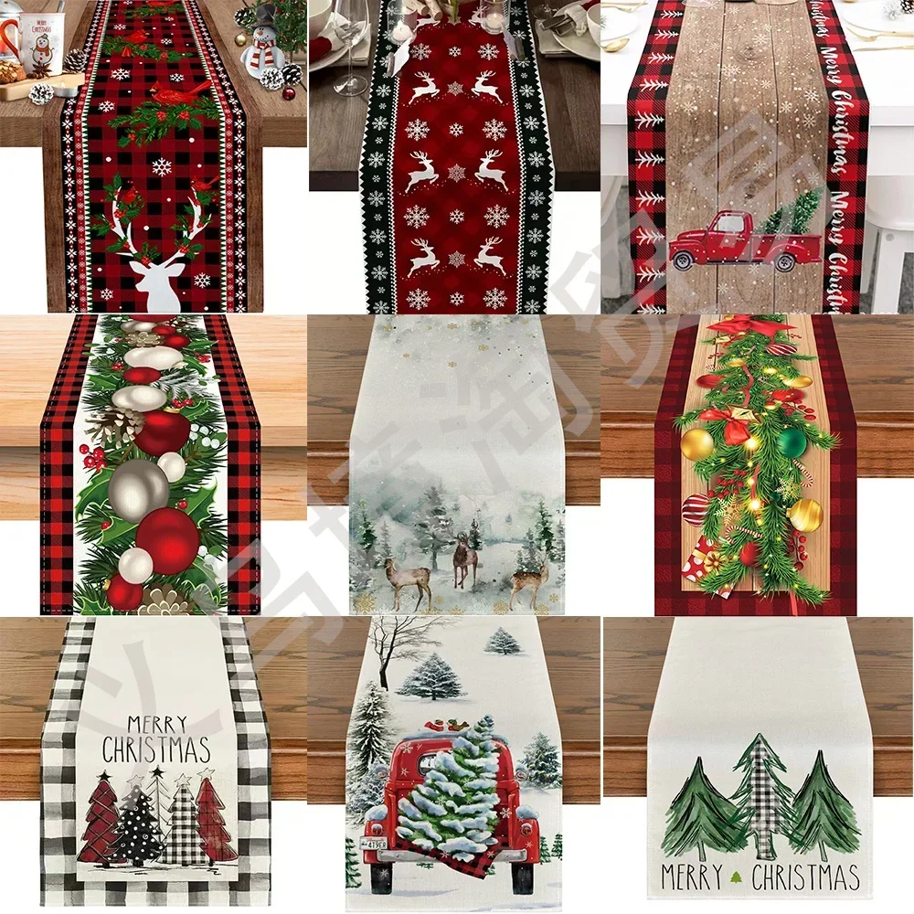 Linen-Table-Runner-Christmas-Home-Dining-Room-Living-Room-Dining-Table ...