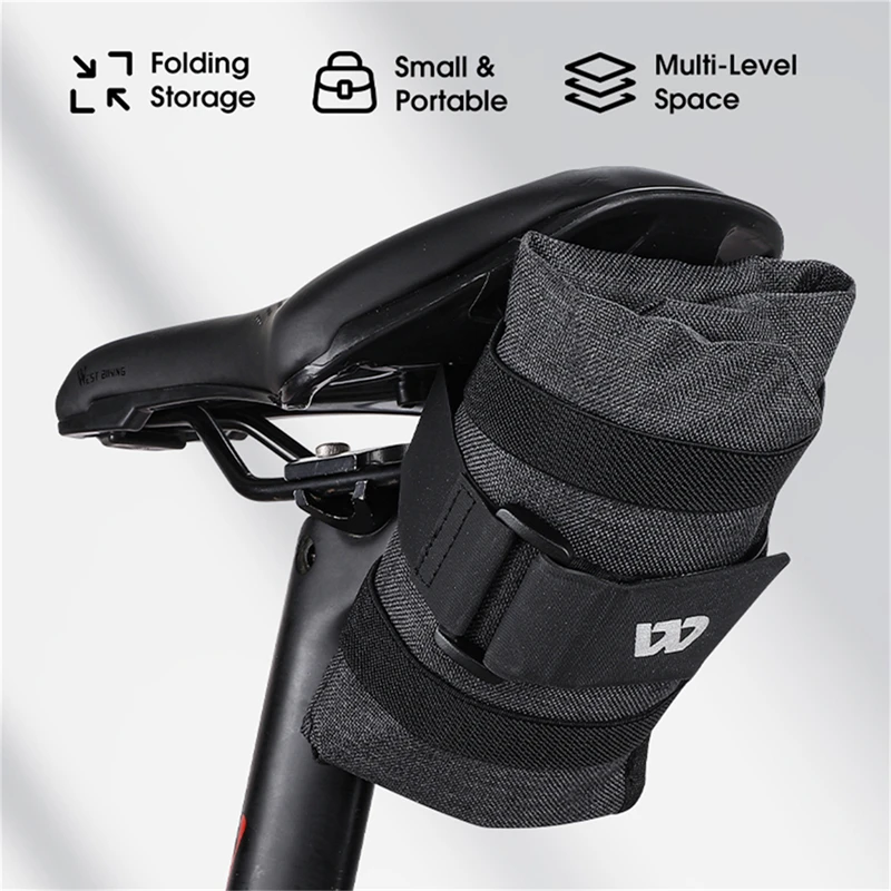 Lightweight-Bike-Seatpost-Storage-Bag-Bicycle-Mini-Folding-Saddle-Bag ...