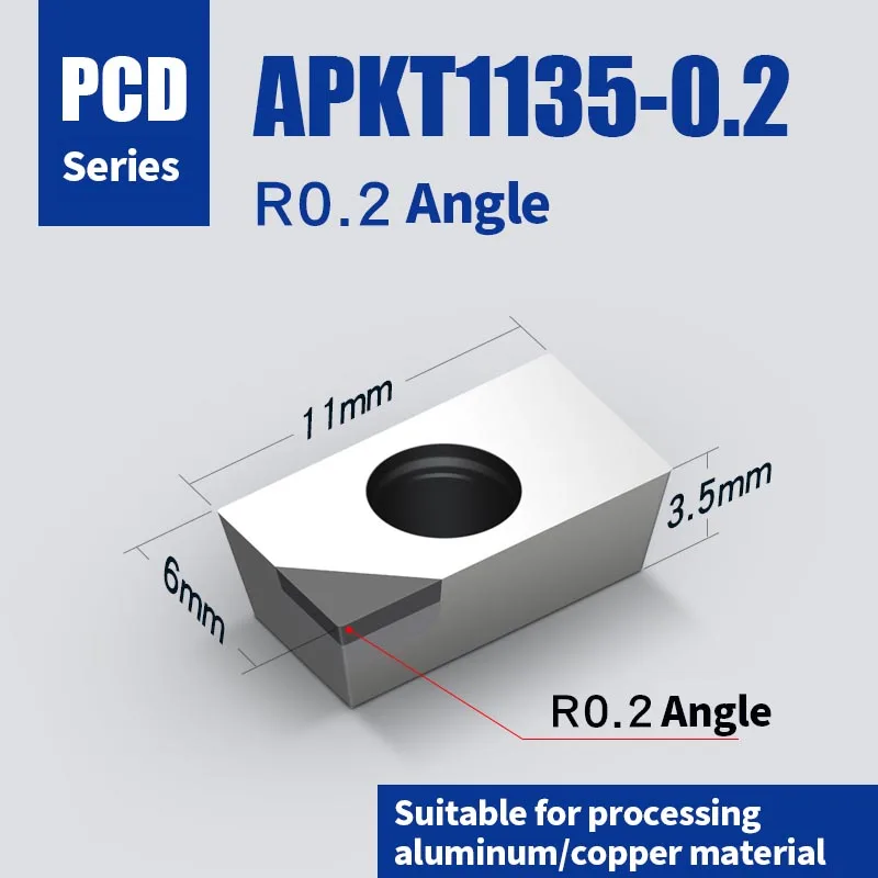 KaKarot APKT1135 Diamond Milling Cutter Insert APMT APKT 1135 PCD ...