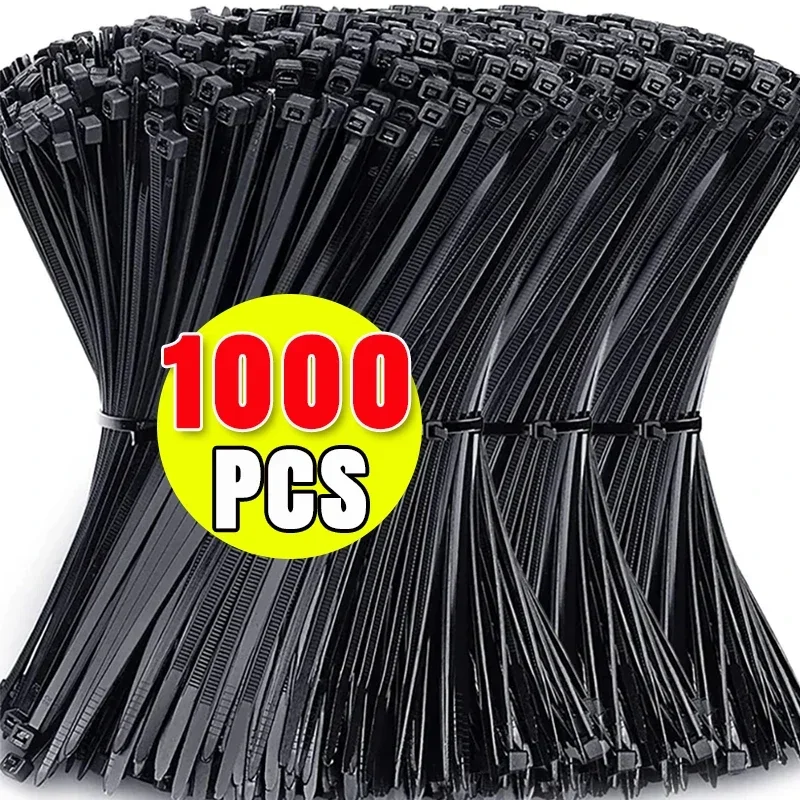 100-1000Pcs-Plastic-Nylon-Cable-Ties-Self-locking-Cord-Ties-Straps-Adjustable-Cables-Fastening ...