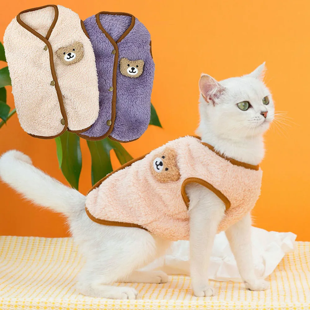 Warm Cat Clothes Winter Pet Clothing for Cats Fashion Outfits Puppy ...