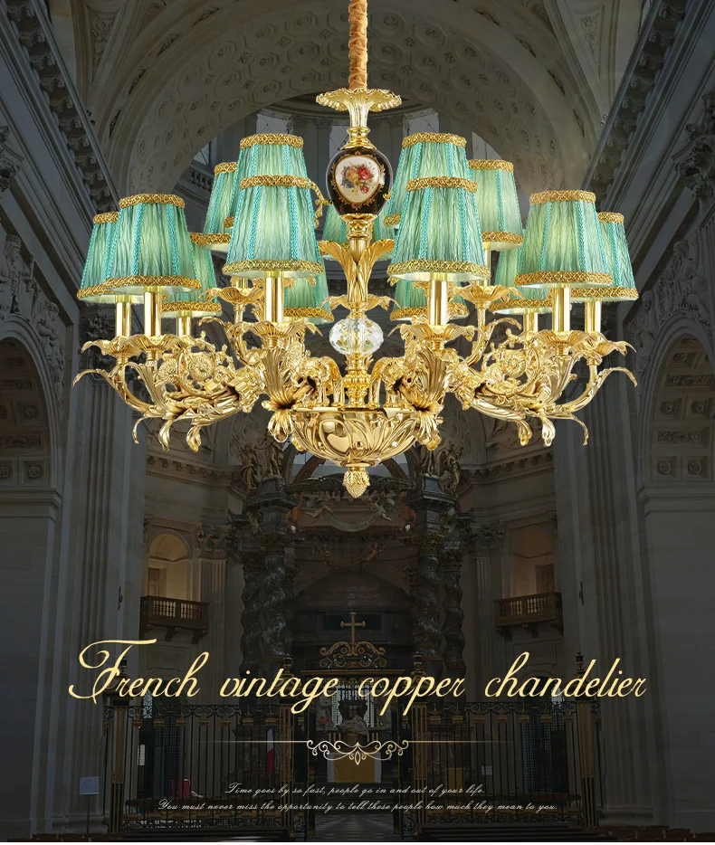 French Palace Decorative Lighting Living Room Pendant Lamp Beside Luxu ...