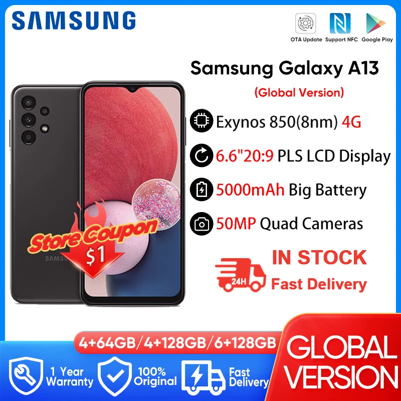 Samsung-Galaxy-A13-A135F-DS-Android-12-4G-Exynos-850-Octa-core-5000mAh ...