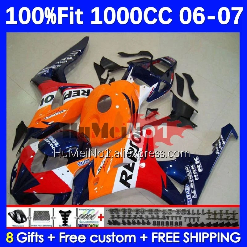 100% Fit Injection For HONDA CBR 1000 RR CC 1000RR 1000CC 50No.5 Repsol ...