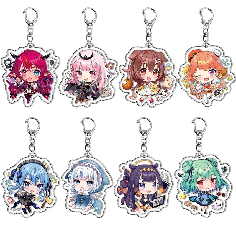 Anime-Hololive-Vtuber-Keychain-Cartoon-Figures-Inugami-Korone-Shirakami ...
