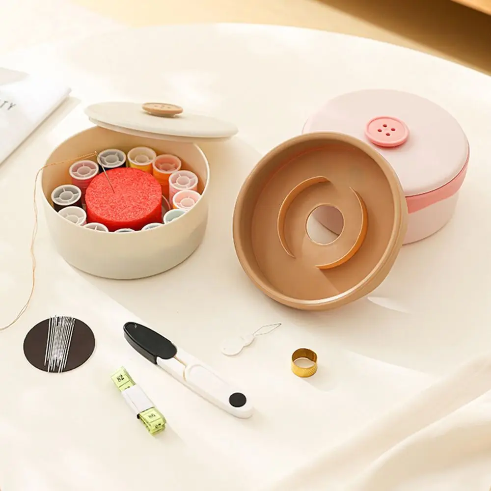 Portable DIY Sewing Box Set Magnetic Threads Needle Thread Box Thimble ...