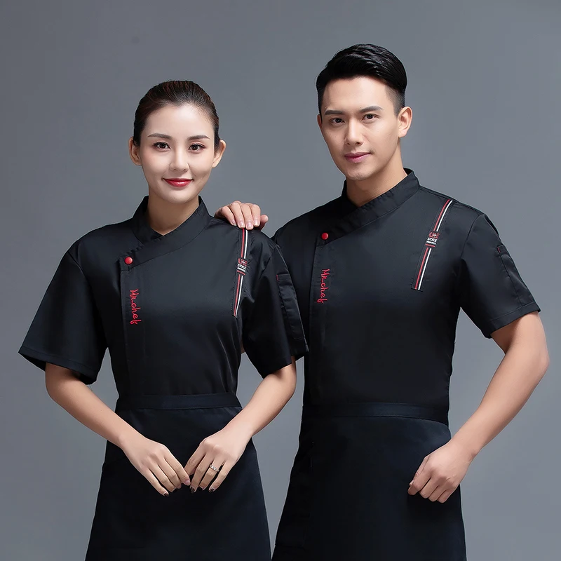 Chef-Restaurant-Jas-Unisex-Korte-Mouwen-Chef-kok-Jas-Mannen-Vrouwen ...