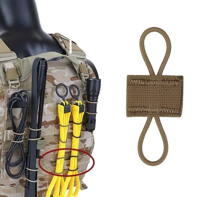 Boucle de liaison tactique élastique pour sac à dos,5 pièces,mousqueton ...