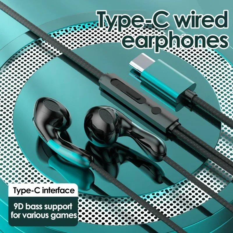 Type-C-Earphone-Wired-Headset-USB-Type-C-Plug-in-Ear-Earphones-Stereo ...